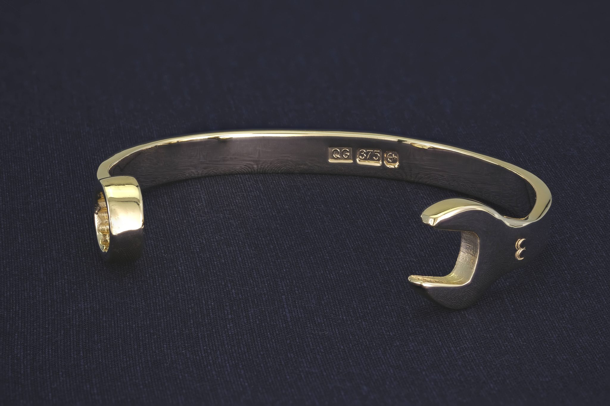 9ct Yellow Gold Spanner Bangle - Britannia Jewellery