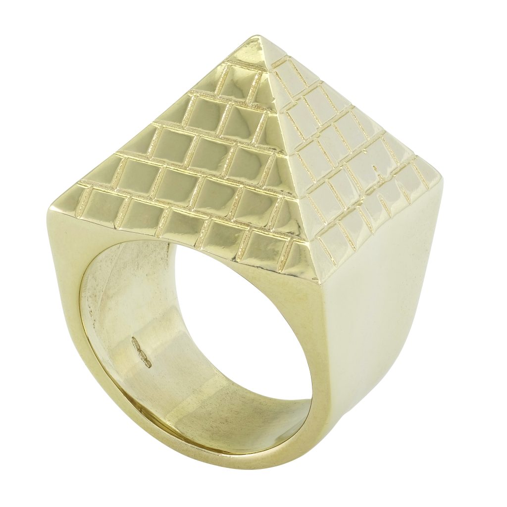 9ct Yellow Gold Pyramid Ring - Britannia Jewellery