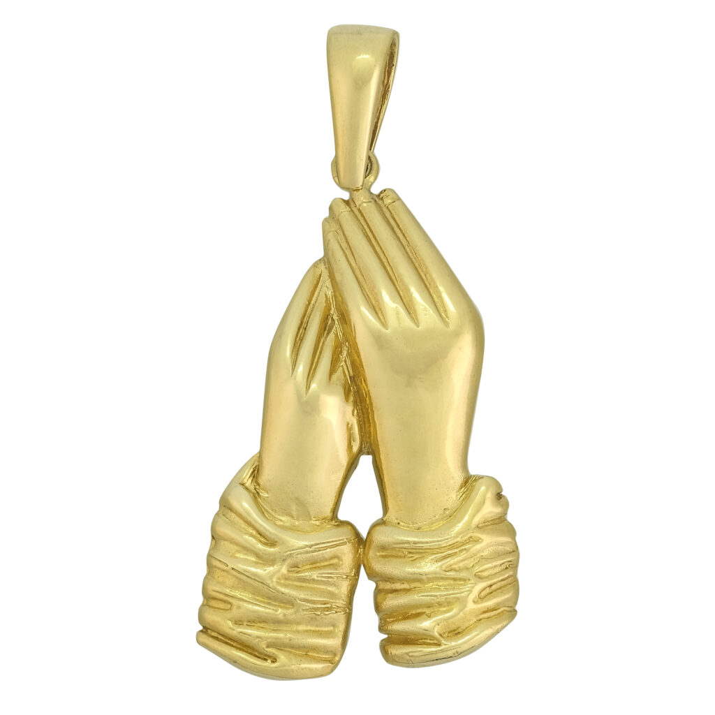 9ct Yellow Gold Hands Pendant - Britannia Jewellery