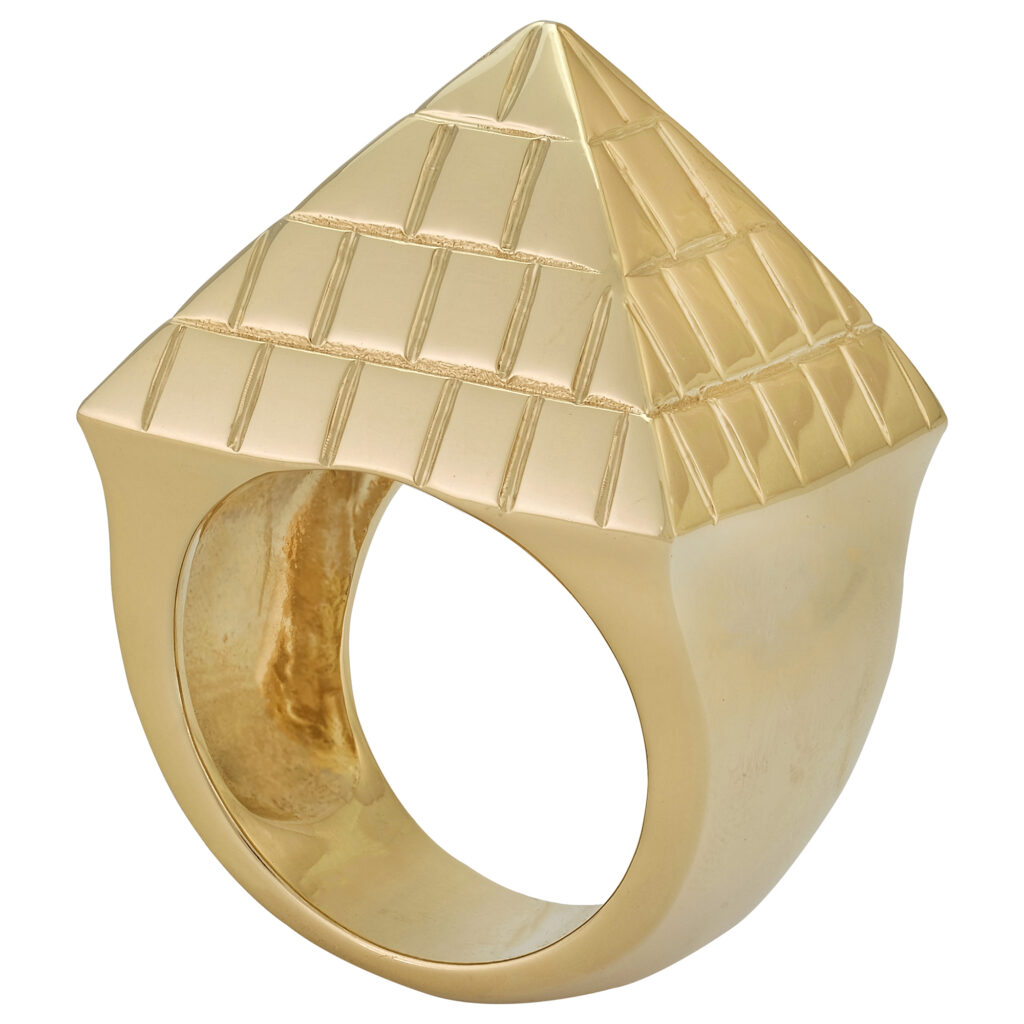 9ct Yellow Gold Pyramid Ring - Britannia Jewellery