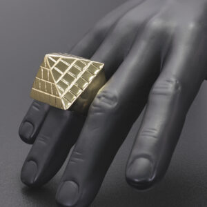 Pyramid Rings 9ct Solid Gold for Men - Britannia Jewellery
