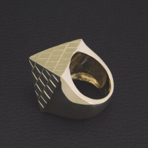 Pyramid Rings 9ct Solid Gold for Men - Britannia Jewellery