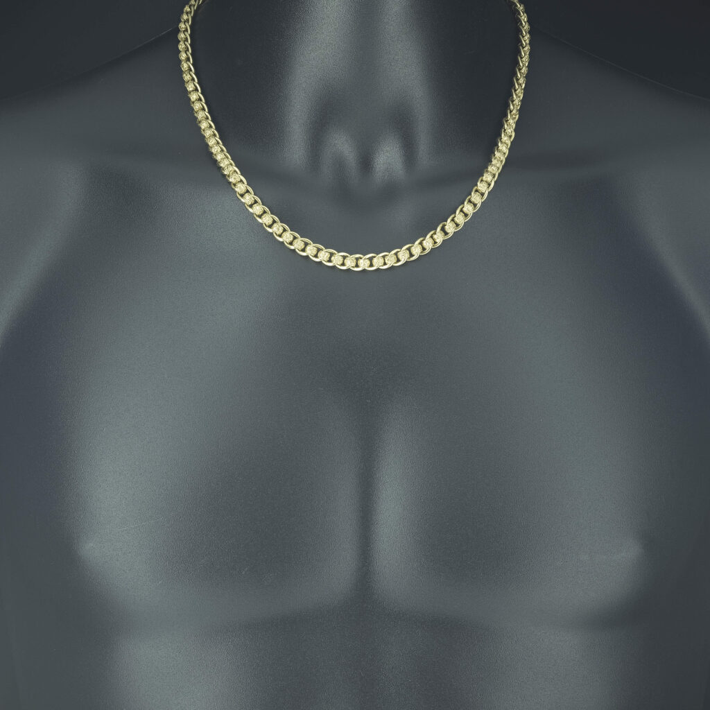 9ct Yellow Gold Roller Ball Chain 20.5" 7mm - Britannia Jewellery