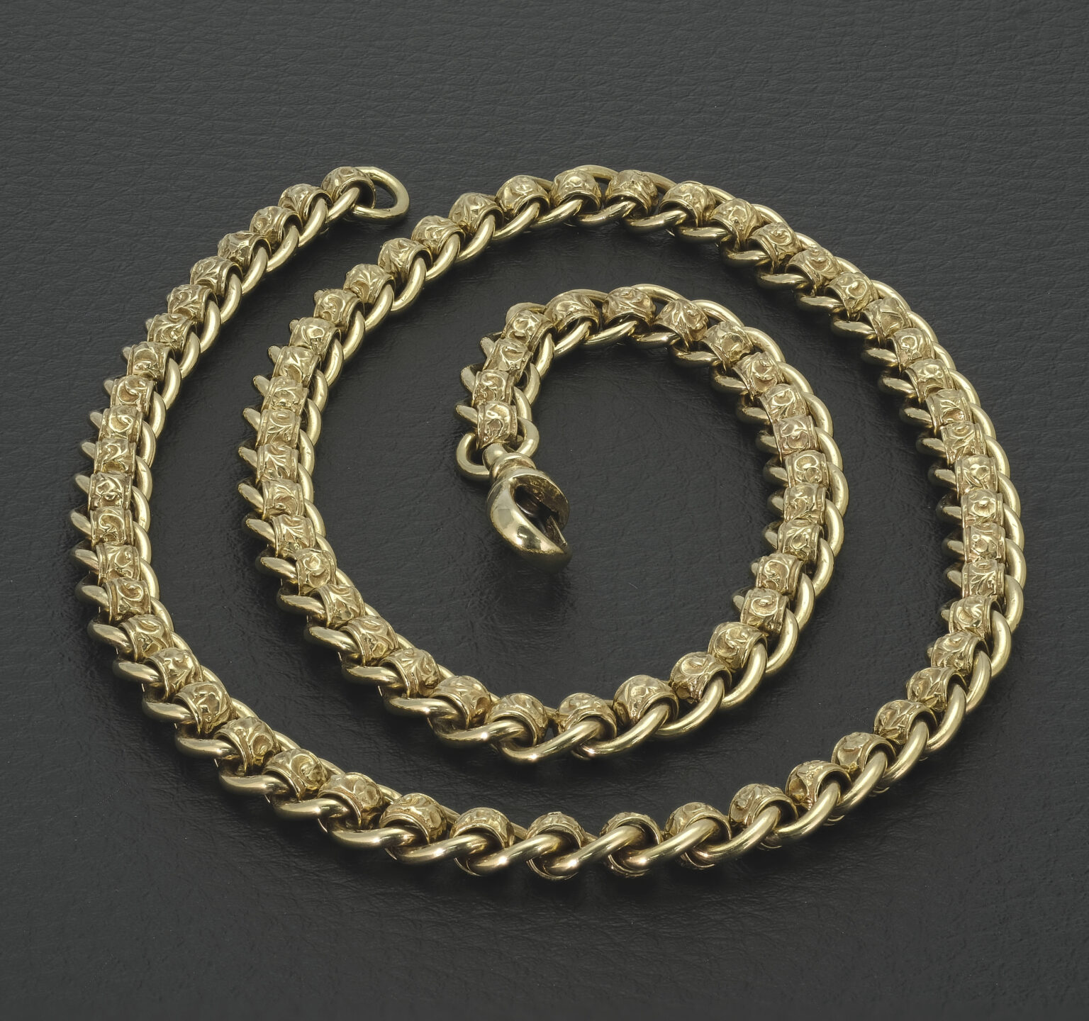9ct Yellow Gold Roller Ball Chain 20.5" 7mm - Britannia Jewellery