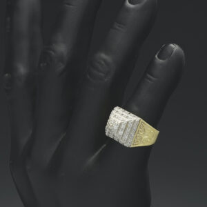 Pyramid Rings 9ct Solid Gold for Men - Britannia Jewellery