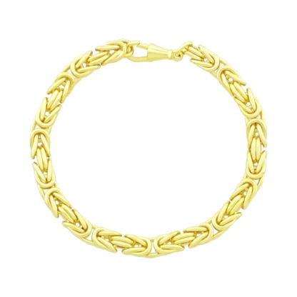 9ct Yellow Gold King Bracelet 8.5″ 6.5mm - Britannia Jewellery