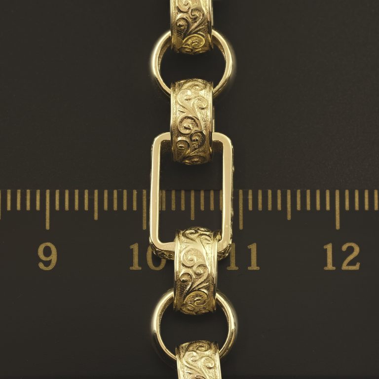 9ct Yellow Gold Gypsy Link Chain 28″ 8.5mm - Britannia Jewellery