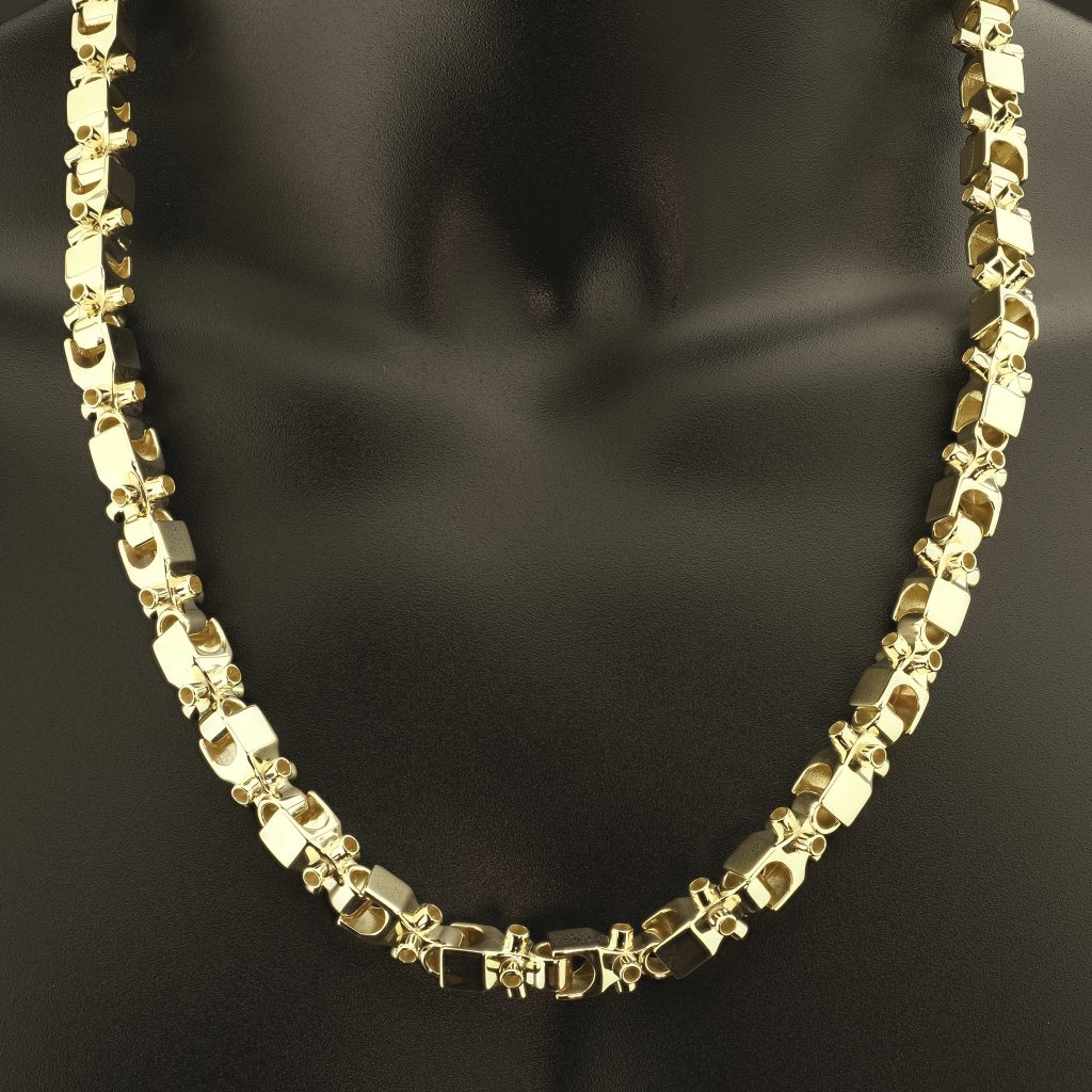 9ct Yellow Gold Lego Chain 26" 9mm - Britannia Jewellery