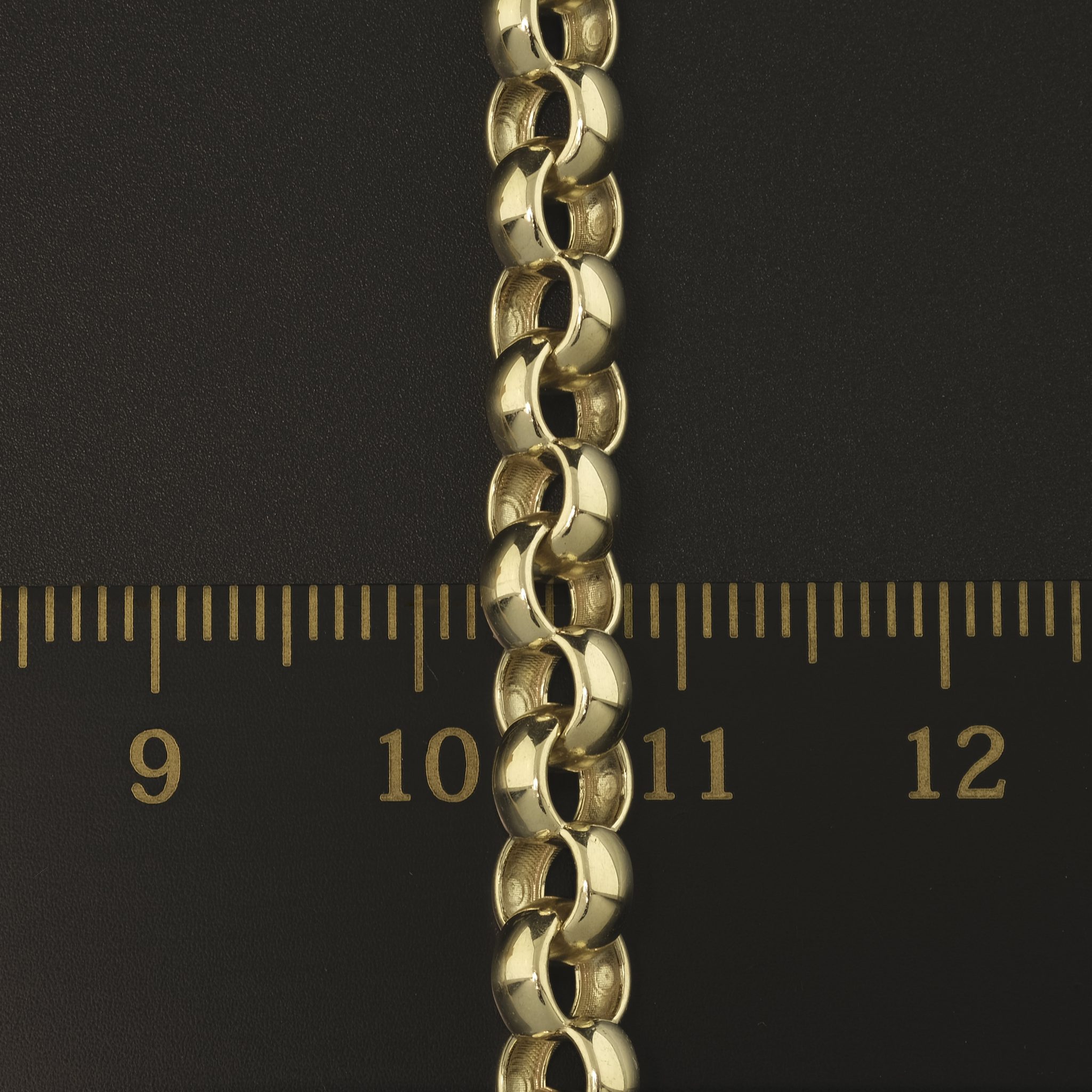 9ct Yellow Gold Plain Belcher Bracelet 6" 6mm - Britannia Jewellery