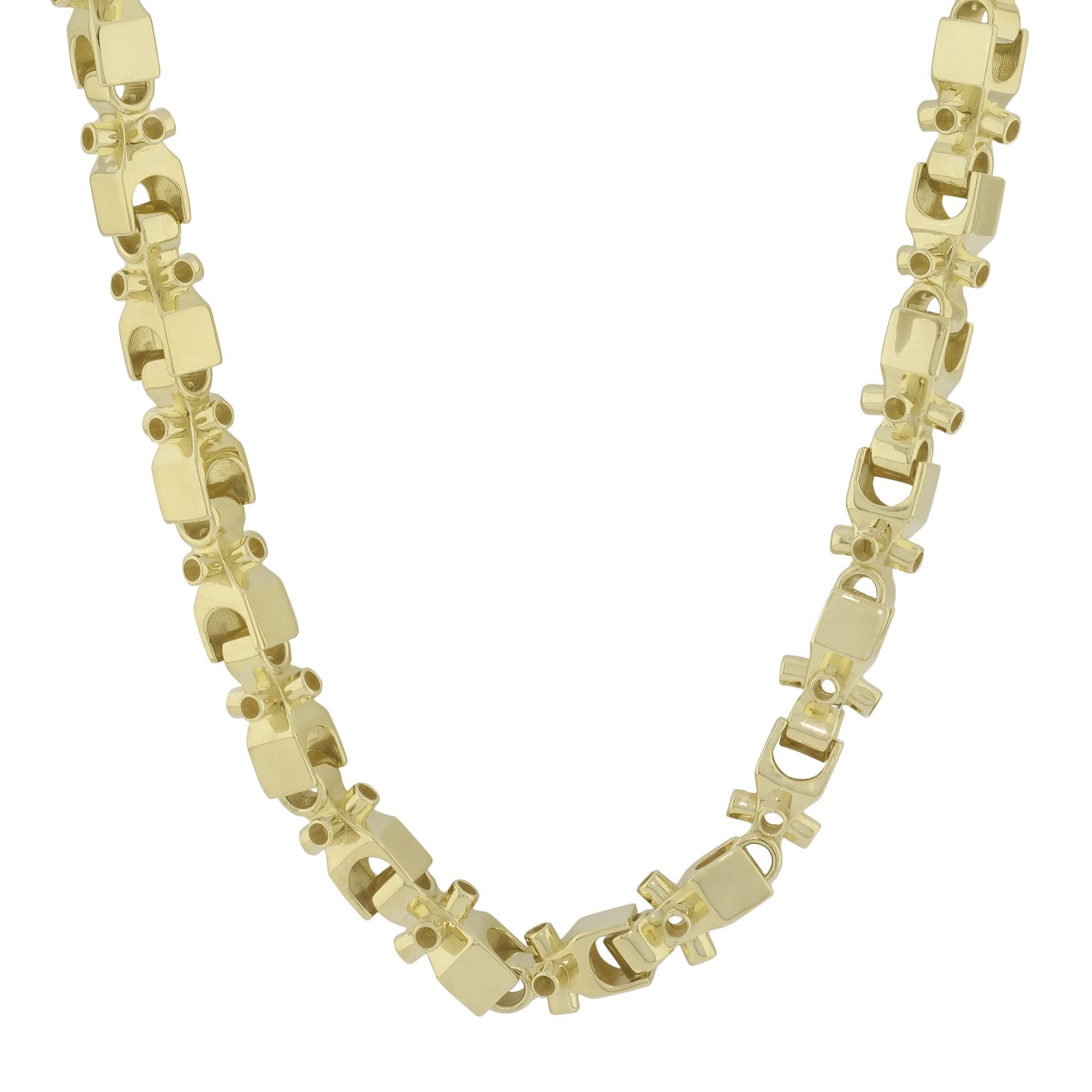 9ct Yellow Gold Lego Chain 24″ 9mm - Britannia Jewellery