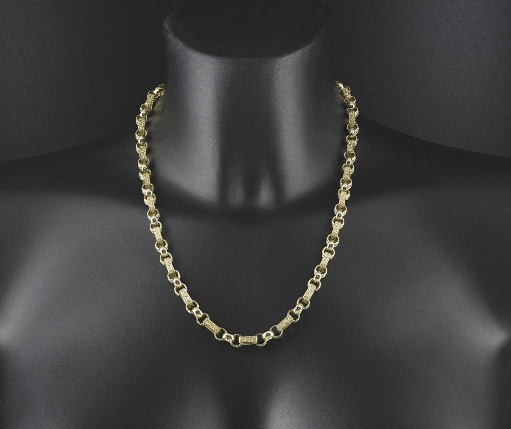 9ct Yellow Gold Gypsy Link Chain 20″ 7mm - Britannia Jewellery