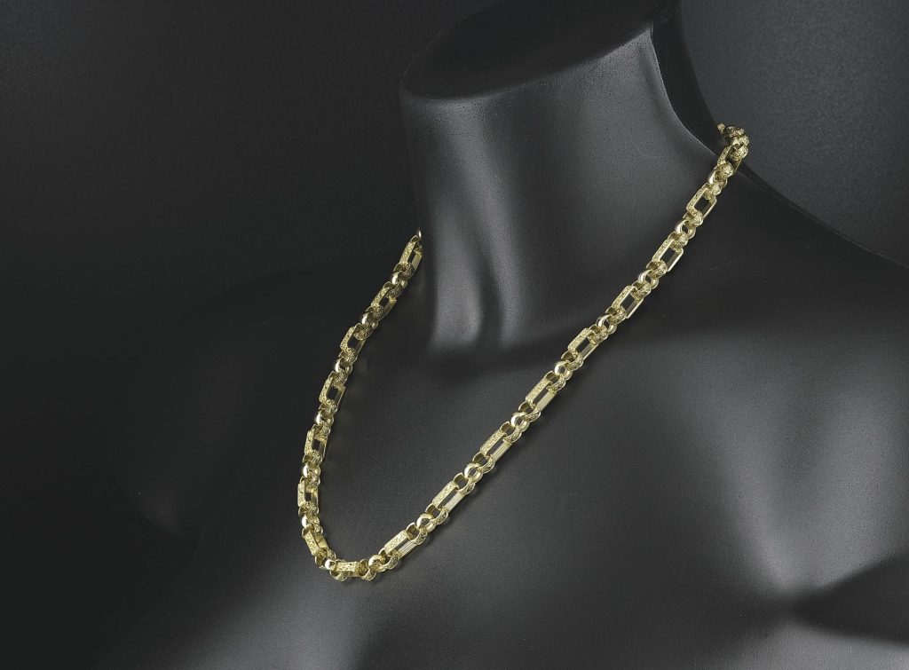 9ct Yellow Gold Gypsy Link Chain 20″ 7mm - Britannia Jewellery