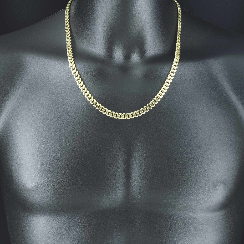 9ct Yellow Gold Cuban Chain 22" 7.5mm - Britannia Jewellery