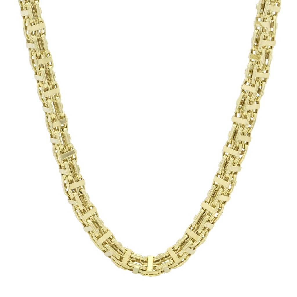 9ct Yellow Gold Cage Chain 30" 8mm - Britannia Jewellery