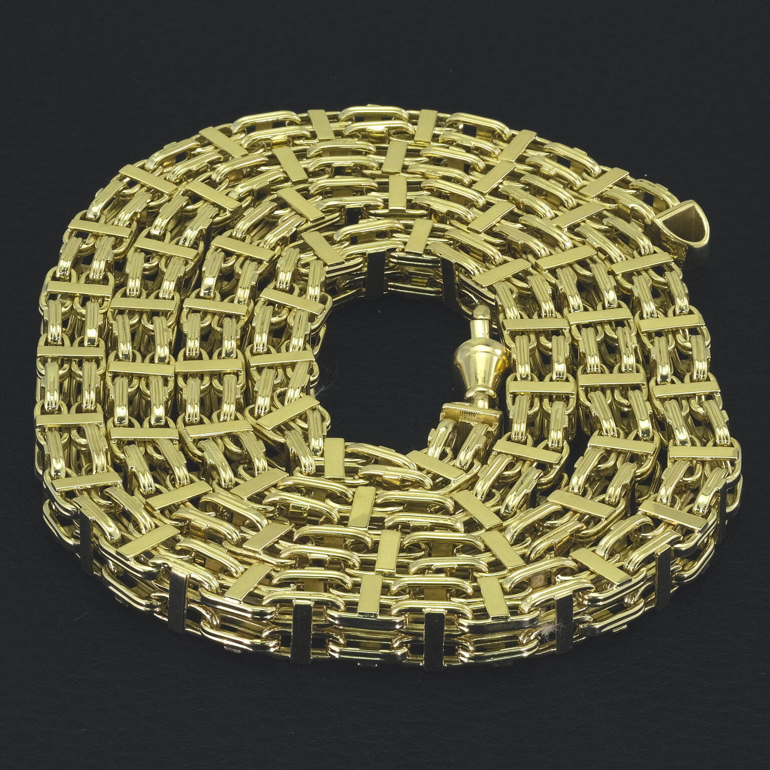 9ct Yellow Gold Cage Chain 34" 8mm - Britannia Jewellery